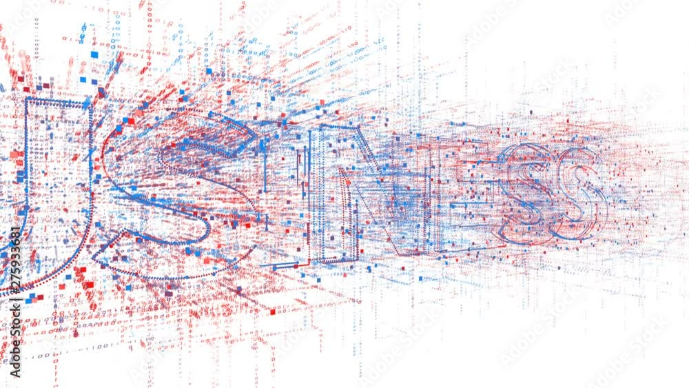 4k business animated word tag cloud;text design animation.The Matrix style binary computer code ...