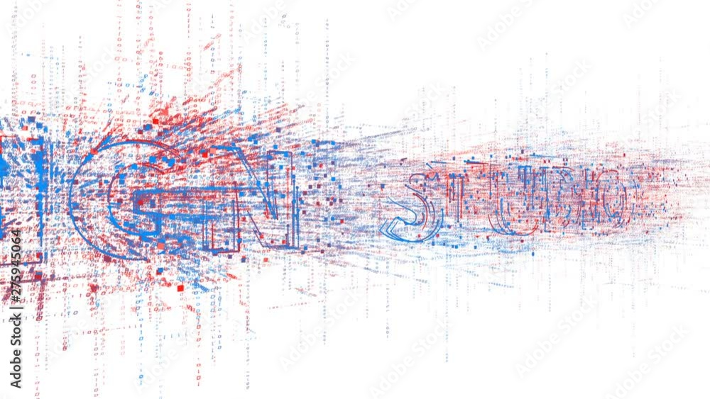 Vidéo Stock 4k design studio animated word tag cloud;text design animation.The Matrix style ...