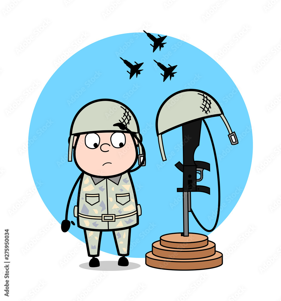 Saluting to the Brave Soldiers - Cute Army Man Cartoon Soldier Vector ...
