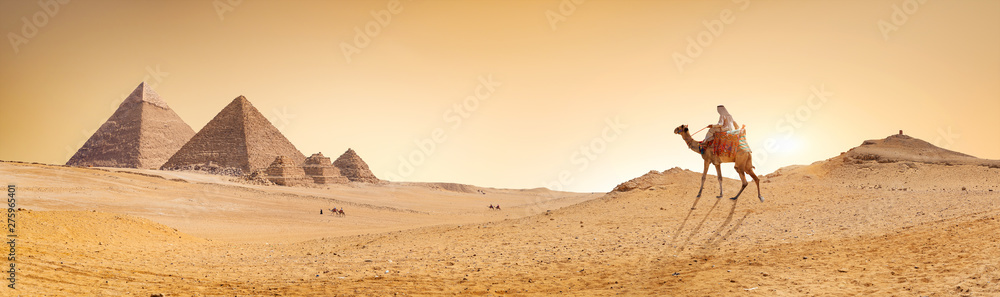 Desert and pyramids Stock Photo | Adobe Stock