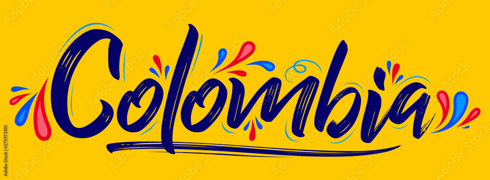 Colombia Patriotic Banner design Colombian flag colors vector ...