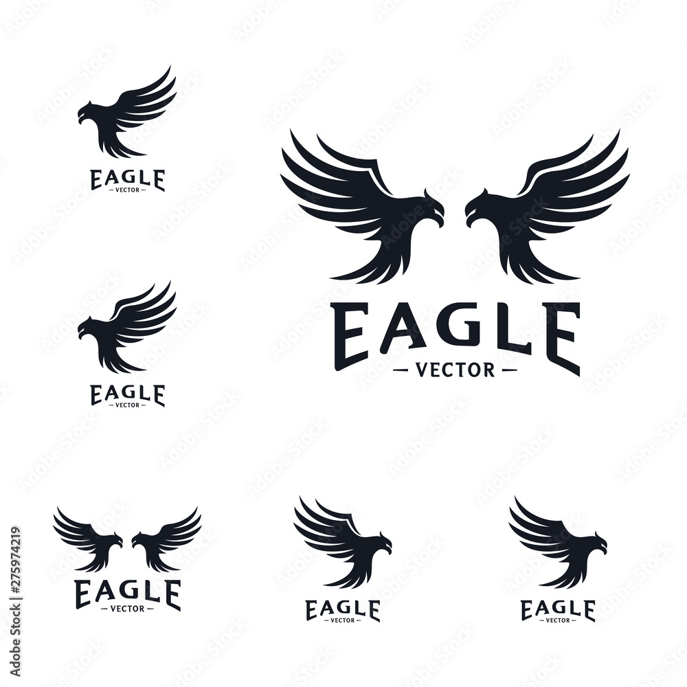 Set of Eagle Logo Design Vector. Eagle Logo Design Concepts Template ...