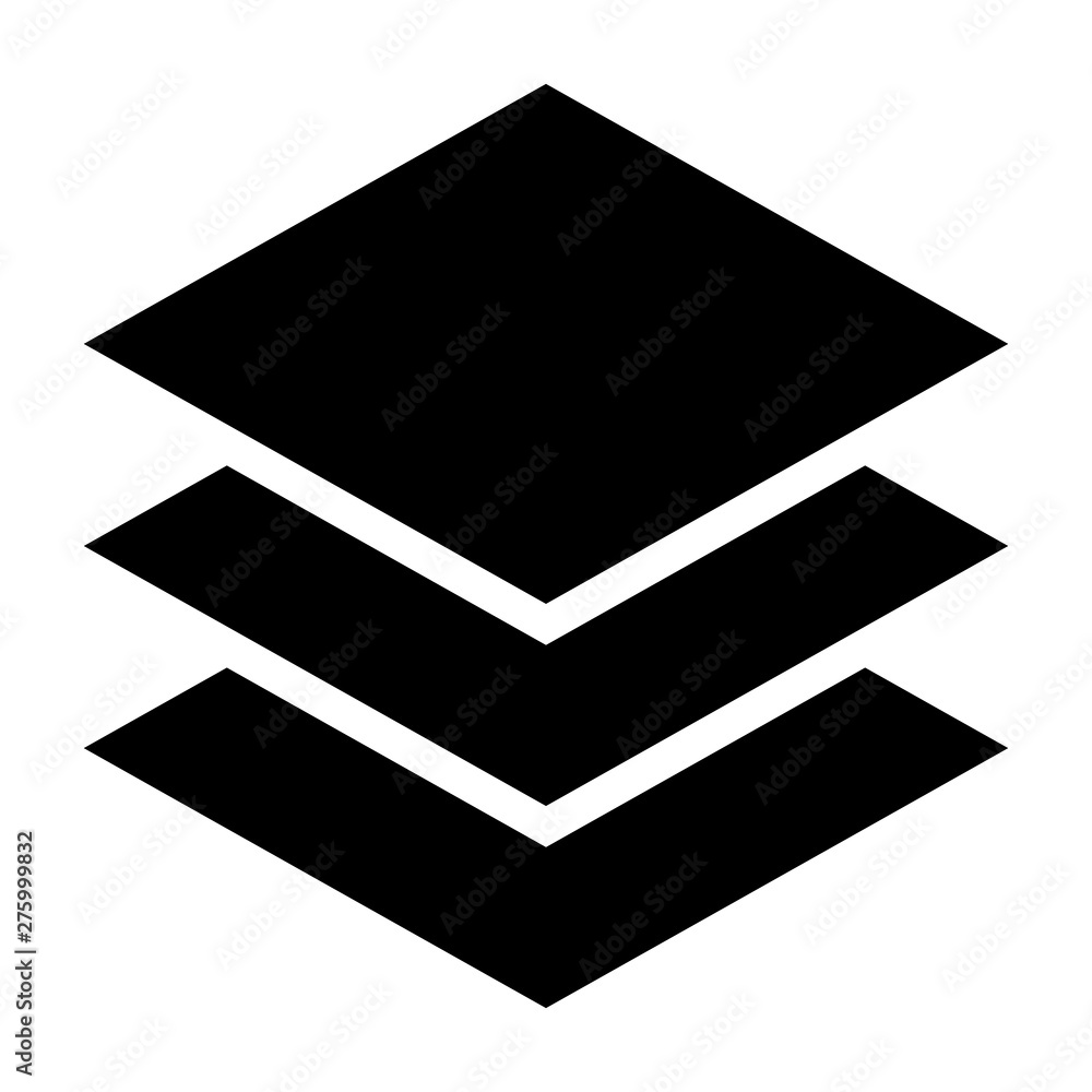 Layers, paper documents or lamination flat vector icon for apps and ...