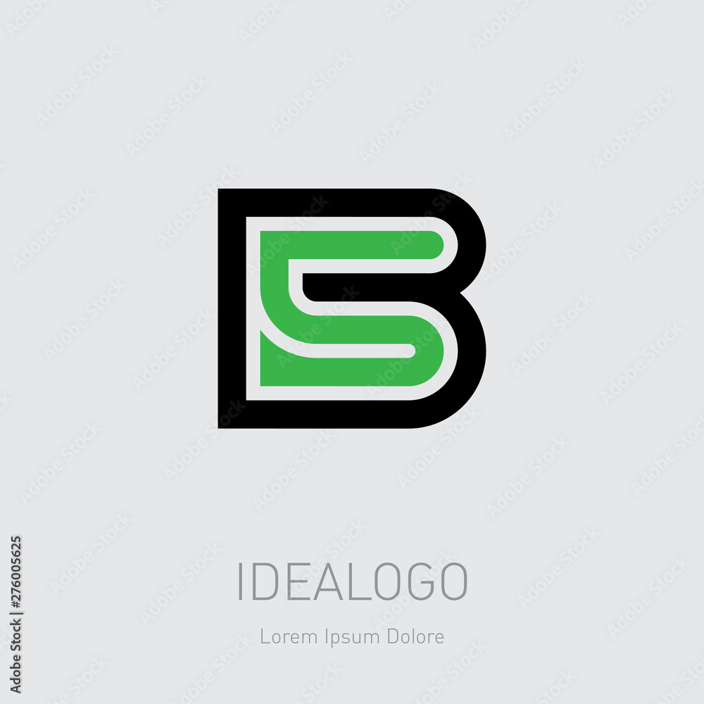 B and 5 initial logo. B5 initial monogram logotype. 5B - design element ...