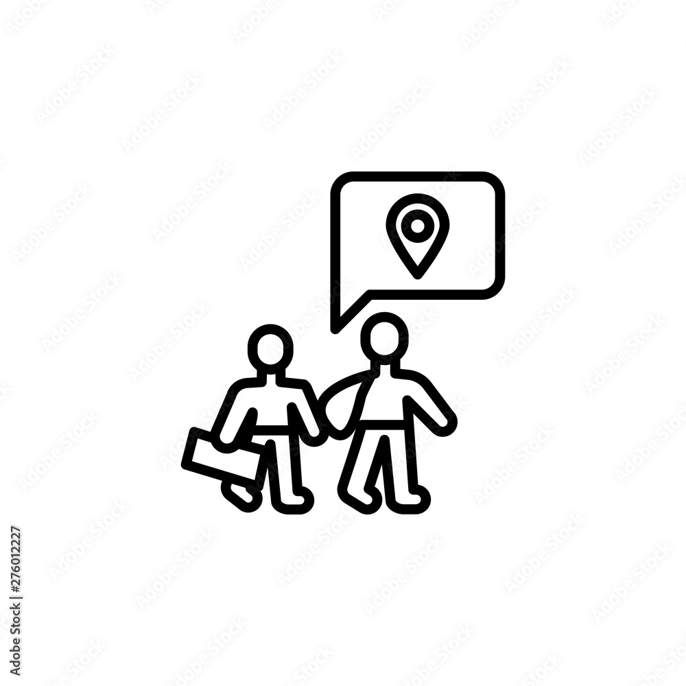 location migration outline icon. element of migration illustration icon ...