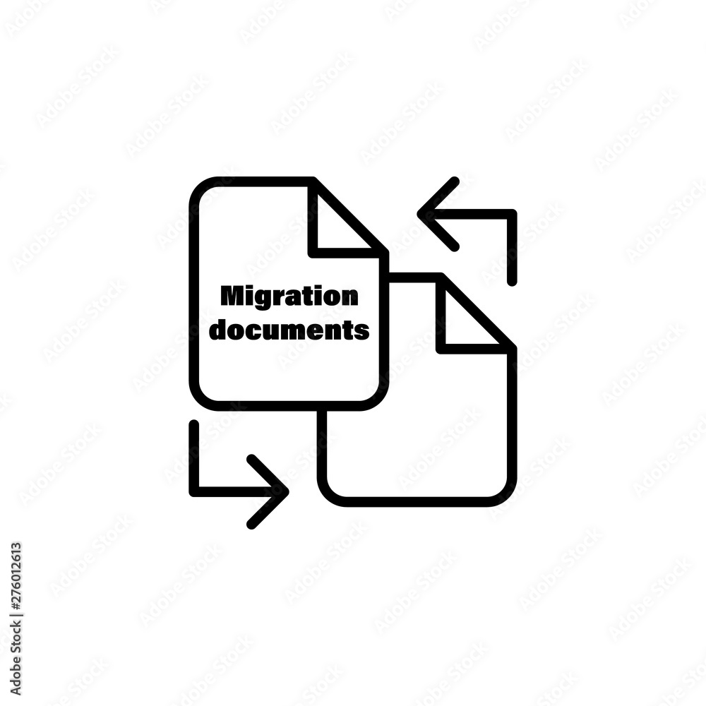 file migration document outline icon. element of migration illustration ...