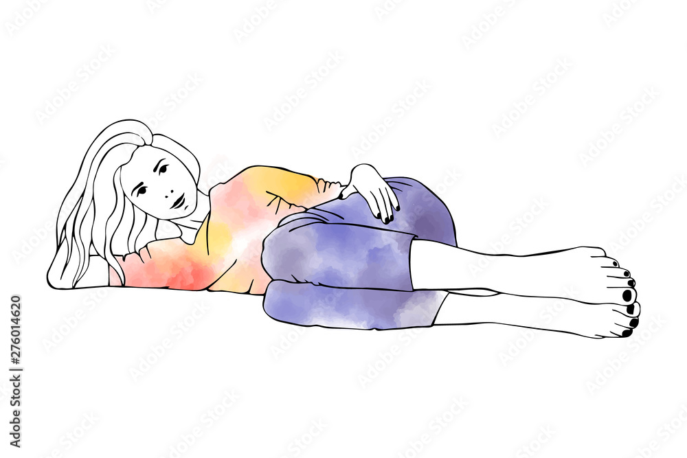 How To Draw Someone Lying Down From The Side