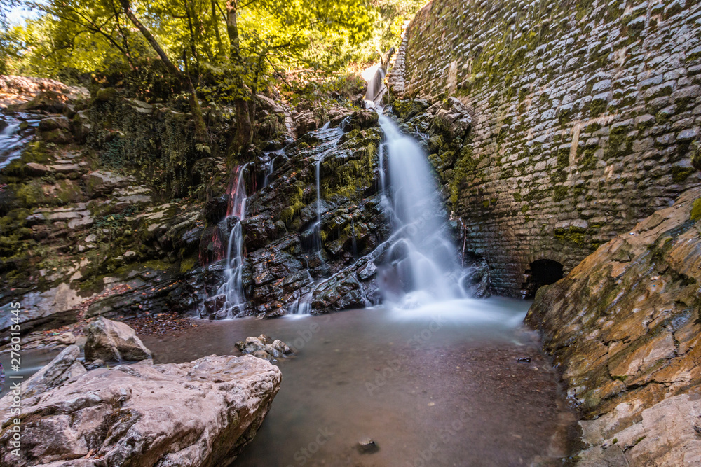 Karasu mineral river waterfall, Sakarya, Turkey (Turkish Karasu Maden ...