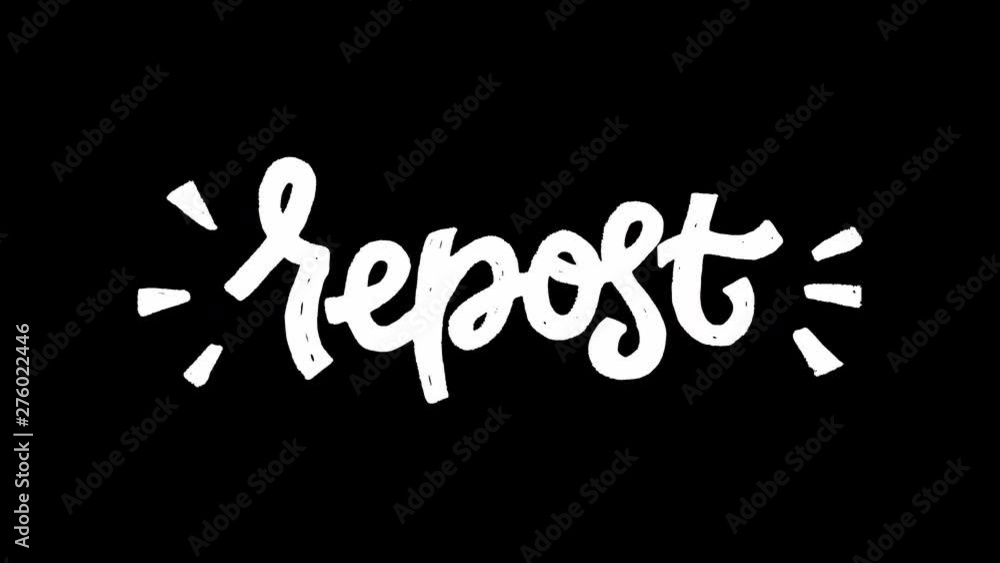 Ultra HD motion graphic video with handwritten lettering inscription ...