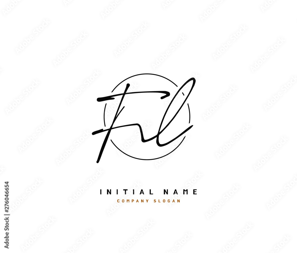 F L FL Beauty vector initial logo, handwriting logo of initial ...
