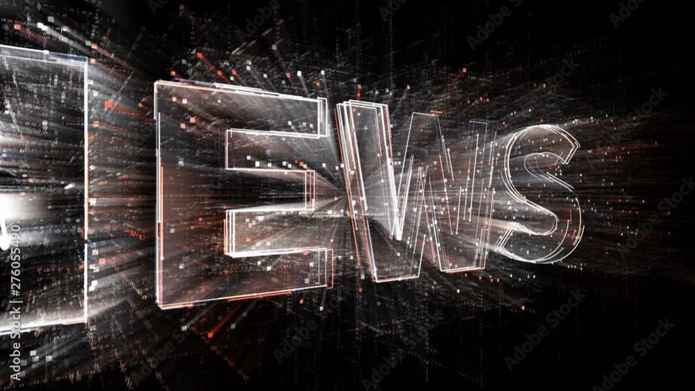 4k news animated word tag cloud;text design animation.The Matrix style binary computer code ...