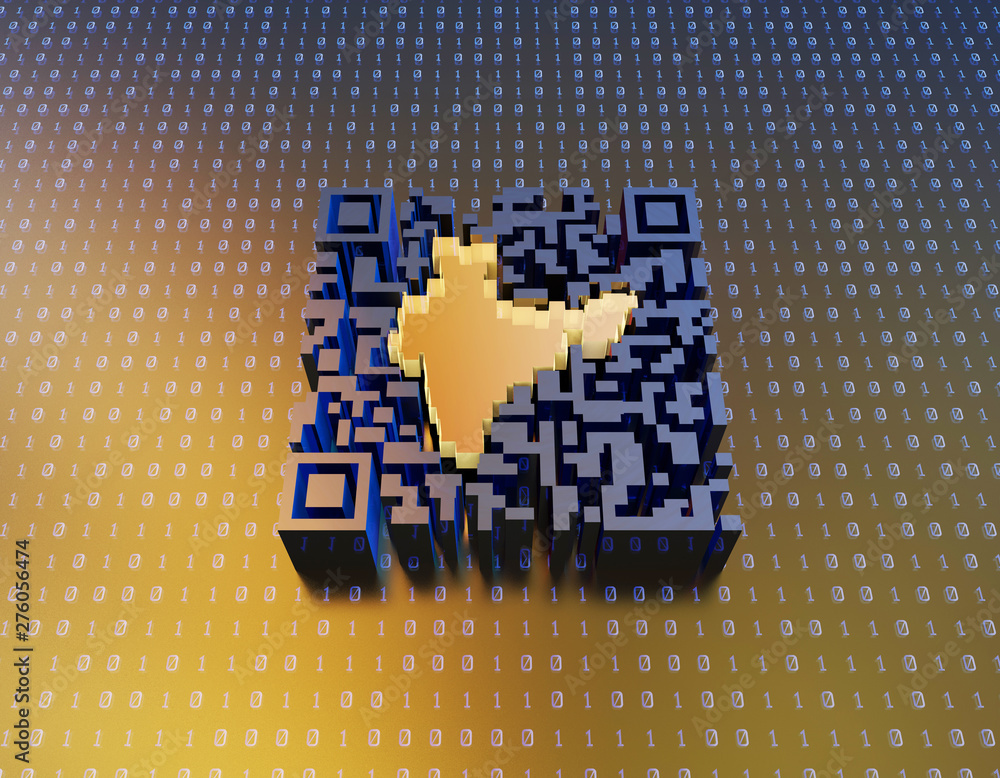 Digital Technology QR Code, Network Identification and Connection,india ...