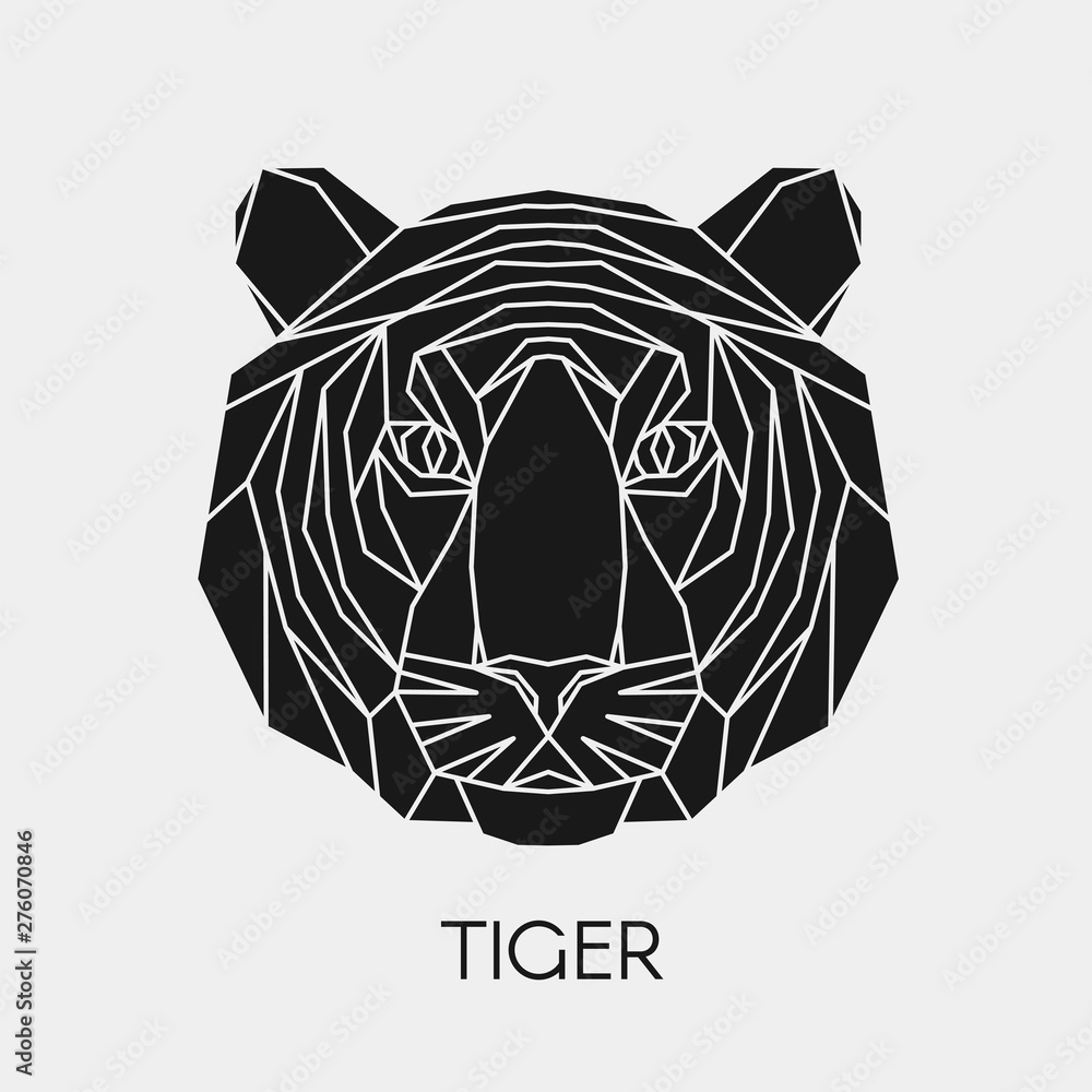 Geometric Tiger Head