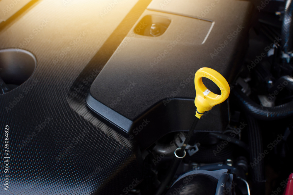 Dipstick oil level gauge with yellow color for Checking engine oil ...