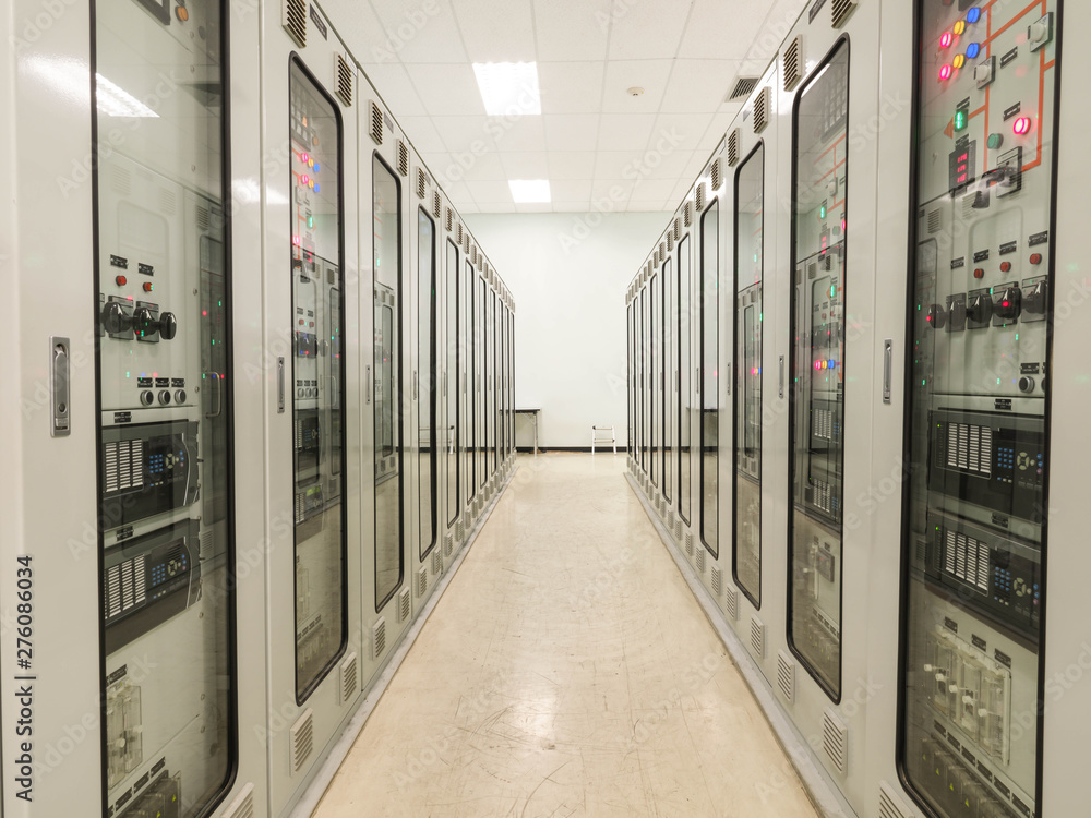 Electrical switchgear,Industrial electrical switch panel at substation ...