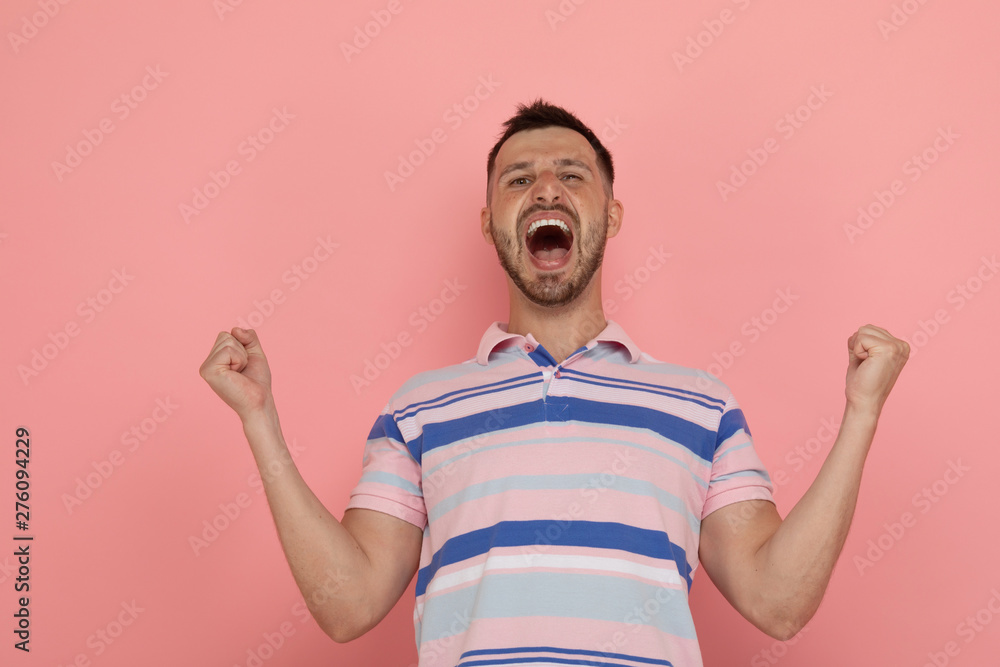 I won. Winning success happy man celebrating being a winner. Dynamic ...