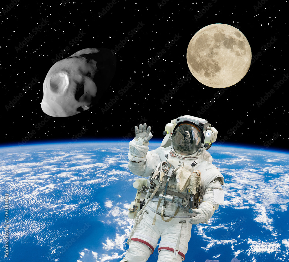 Astronauts Flying In Space