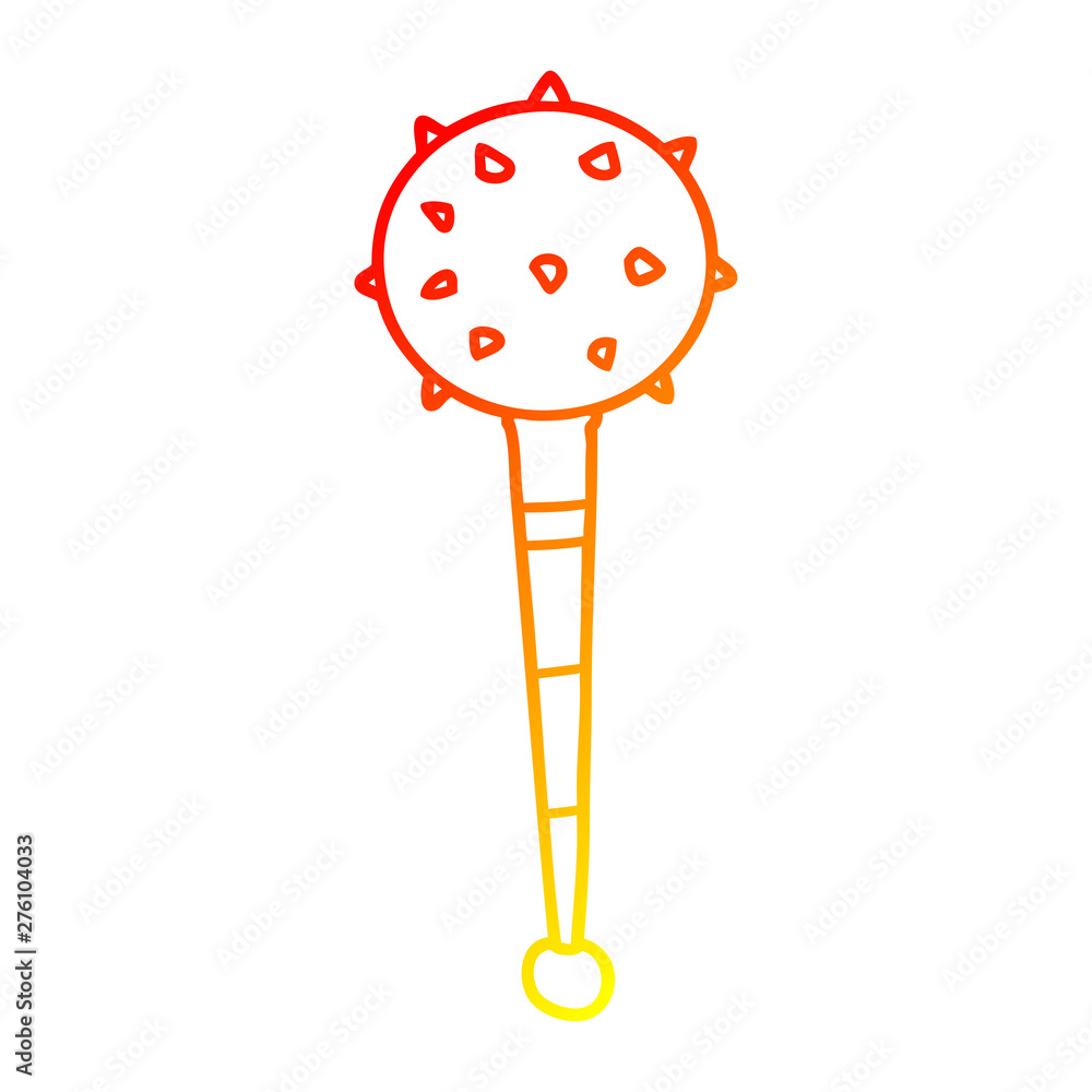 Medieval Mace Drawing