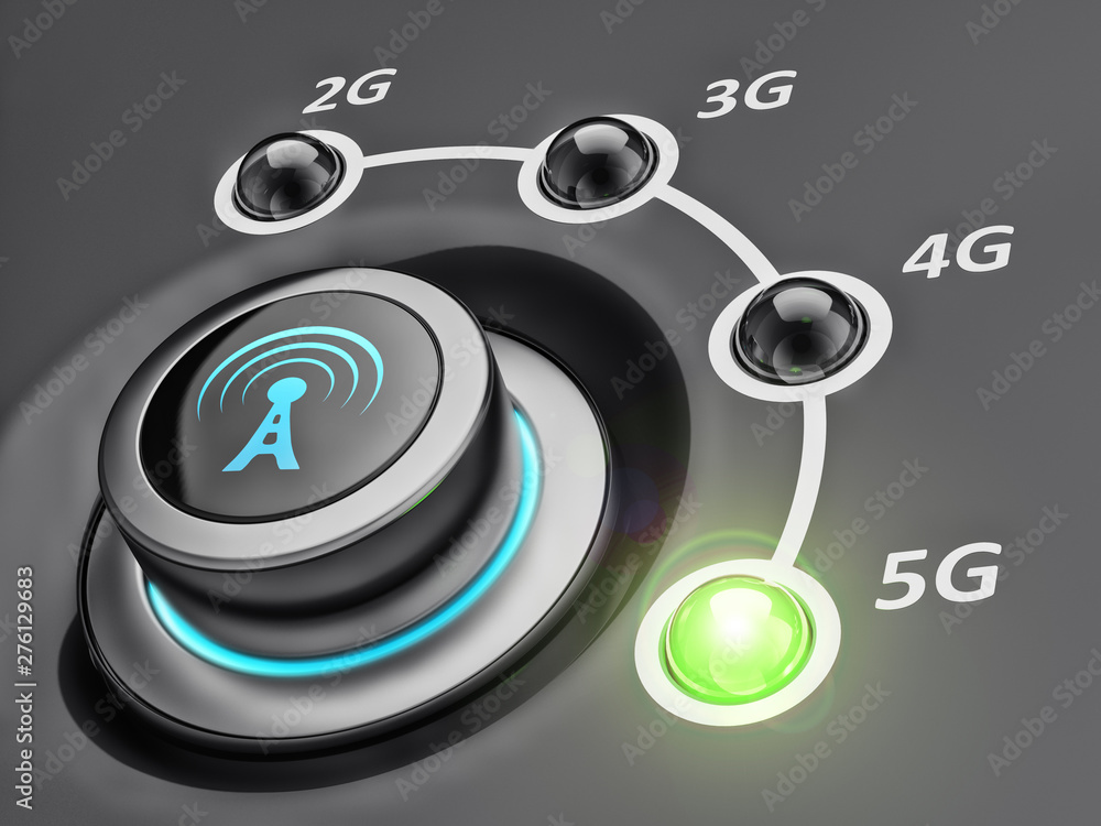 New mobile cellular network telecommunication technology concept ...