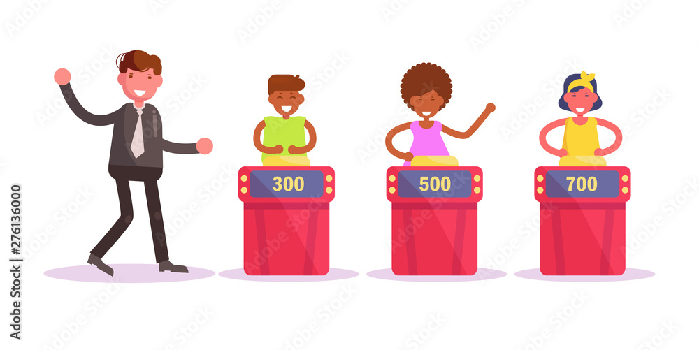 Tv game show Vector. Cartoon. Isolated art on white background. Flat ...
