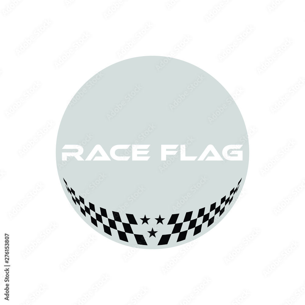 Modern Race Flag Additional Circle Ellipse Background Template Design ...