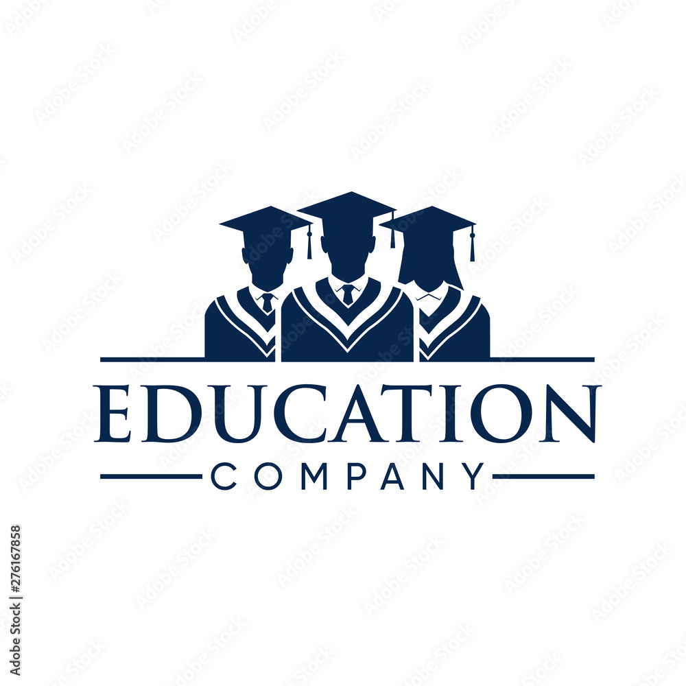 Graduate Student College Logo Template, Education Logo Design Stock ...