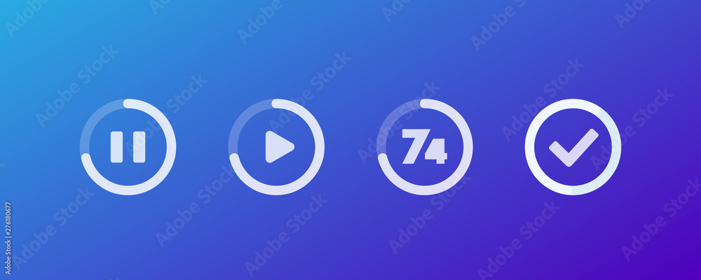 progress bar, vector elements for web and apps Stock Vector | Adobe Stock