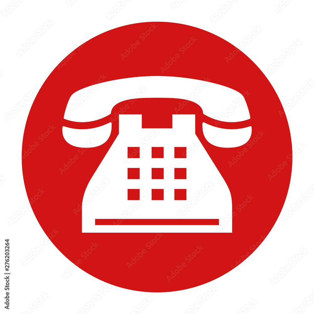 Red Telephone Icon