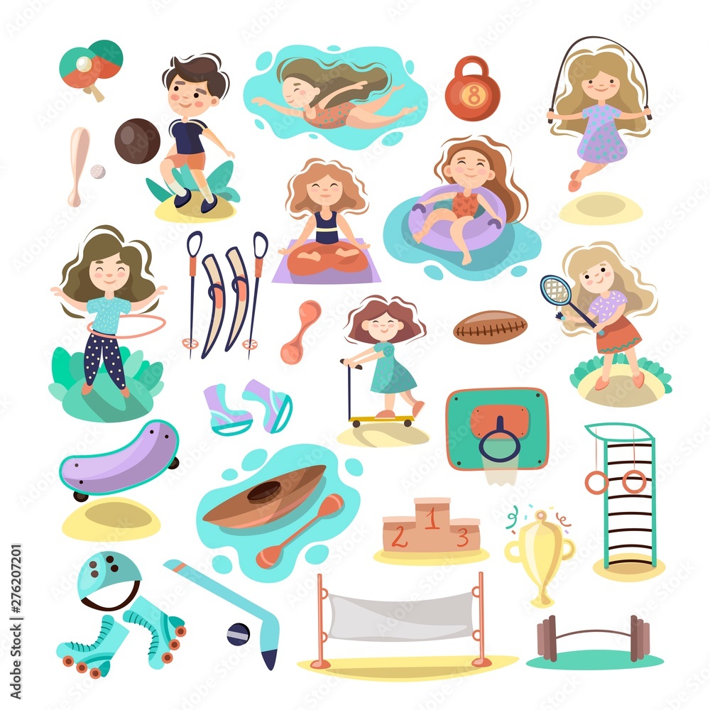 Summer Olympic Sports Clipart Balls