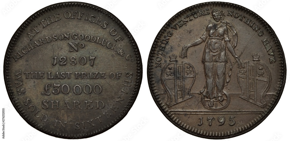 Great Britain British token 1/2 halfpenny 1795, Conder Token (18th ...