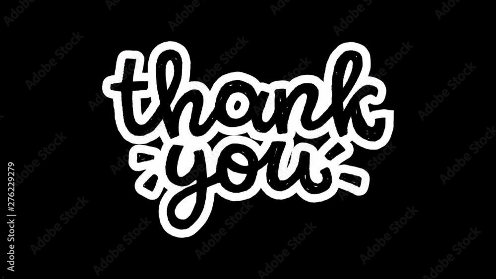 Animated lettering script Thank You on transparent background. Ultra HD ...