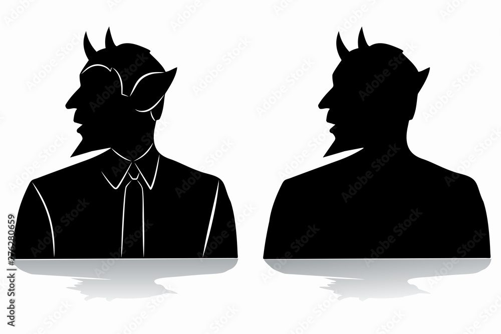 Devil Head Silhouette