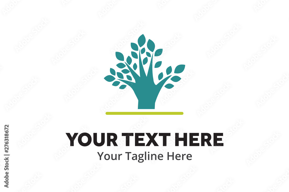 unique tree simple logo creative design in flat style with color . tree ...