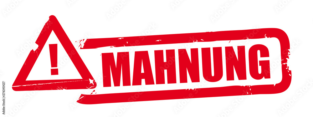 roter Stempel MAHNUNG Vektor Grafik Stock Vector | Adobe Stock