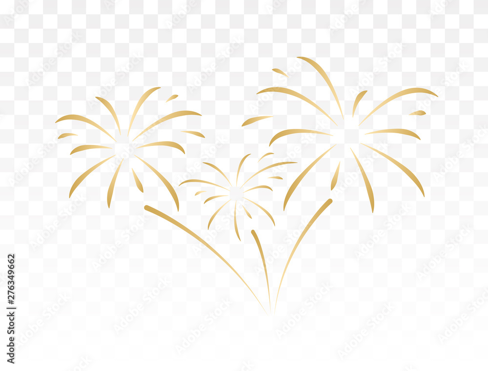 Gold fireworks vector illustration Stock Vector | Adobe Stock
