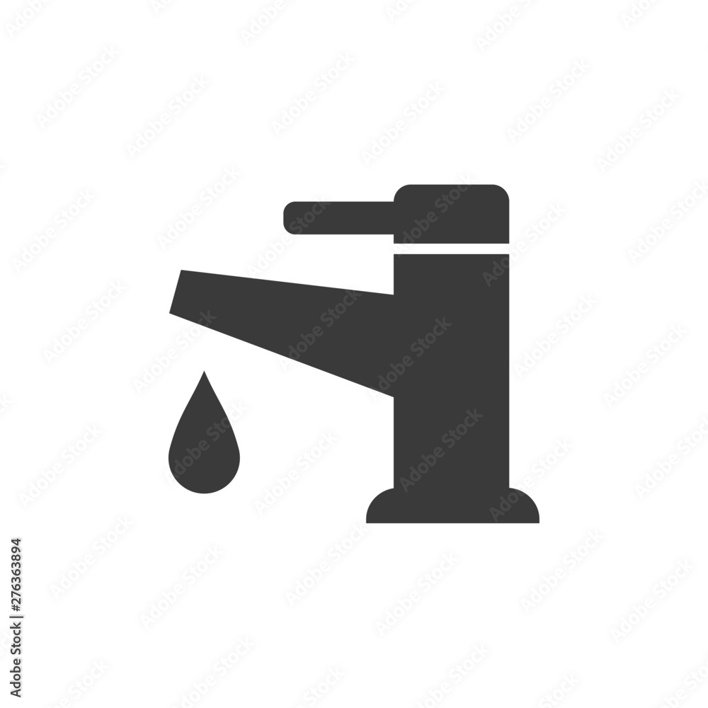 Water tap icon symbol template black color editable. simple logo vector ...