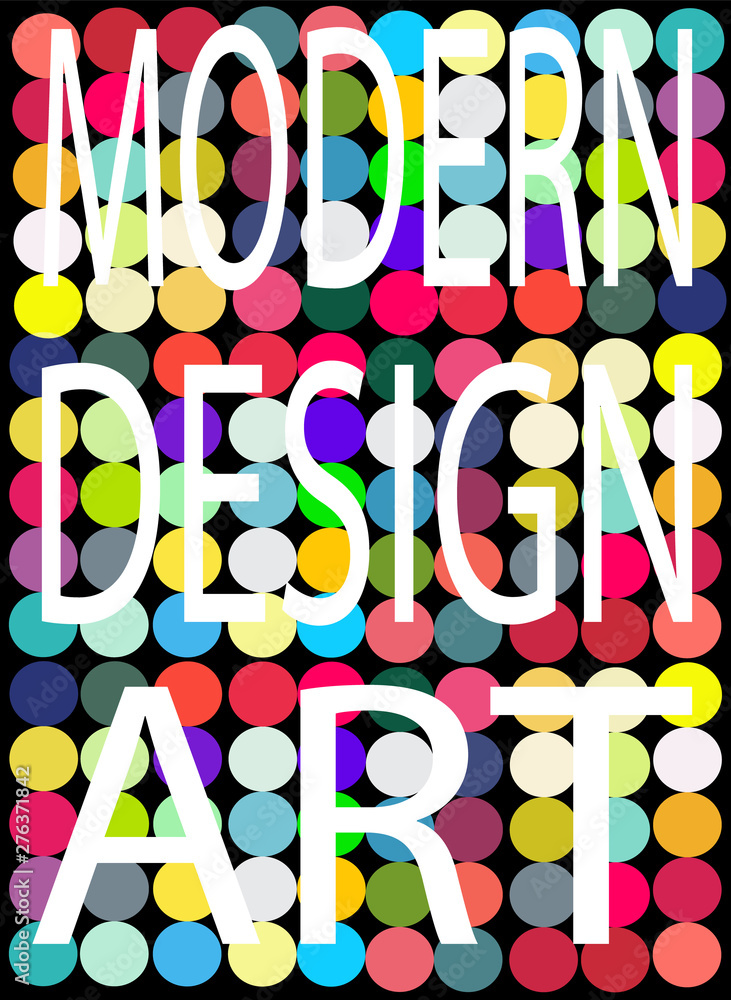 Modern vector illustration, bright colours, abstract and geometric ...