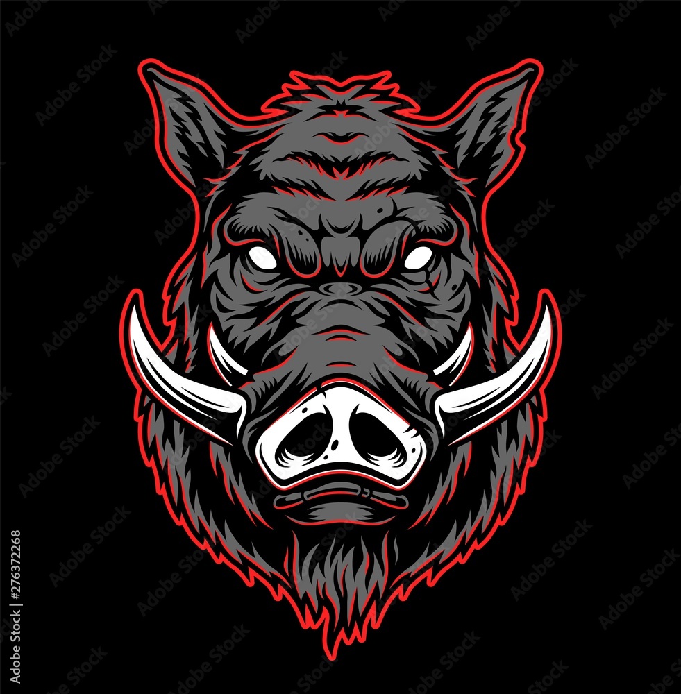 Vintage hog head concept Stock Vector | Adobe Stock