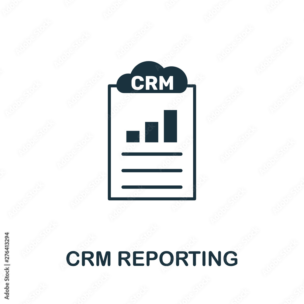 Crm Reporting vector icon symbol. Creative sign from crm icons ... Crm Reporting vector icon symbol. Creative sign from crm icons ...