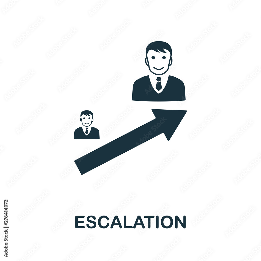 Escalation vector icon symbol. Creative sign from crm icons collection ...