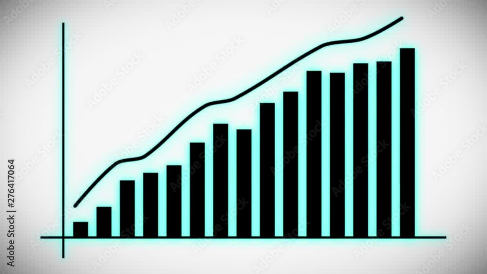 Growth graph on white background. Economic progress chart. Bars ...