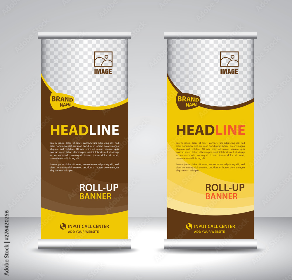 Vektorová grafika „Roll up banner template vector, banner, stand ...