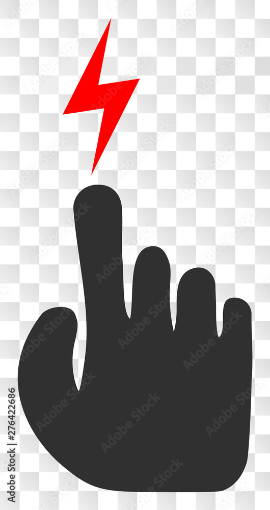 Electric hand EPS vector pictogram. Illustration contains flat electric ...