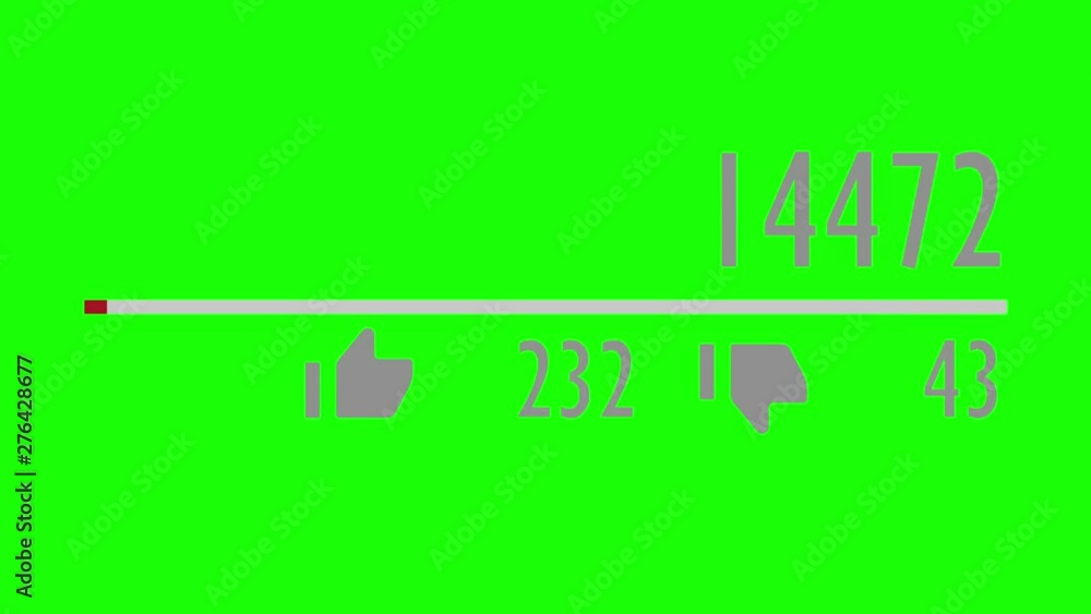 A close-up of a YouTube video counter rapidly increasing to 1 million ...
