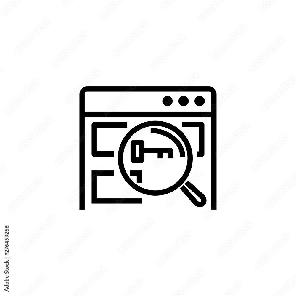 Key search line icon Stock Vector | Adobe Stock