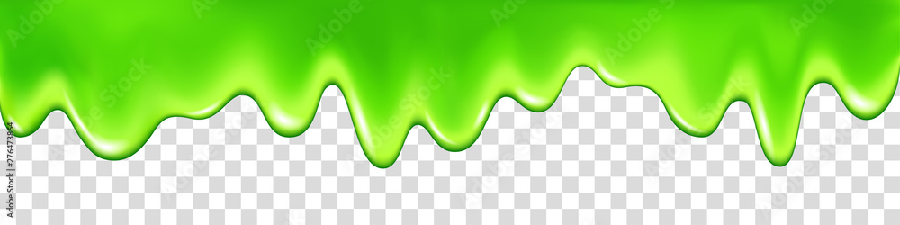 Green slime drip isolated on transparent background. Stock Vector ...