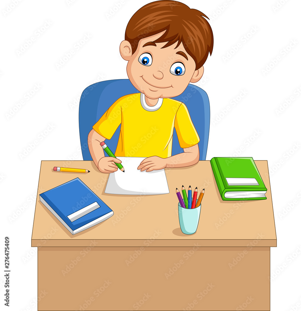 Boy Studying Animation