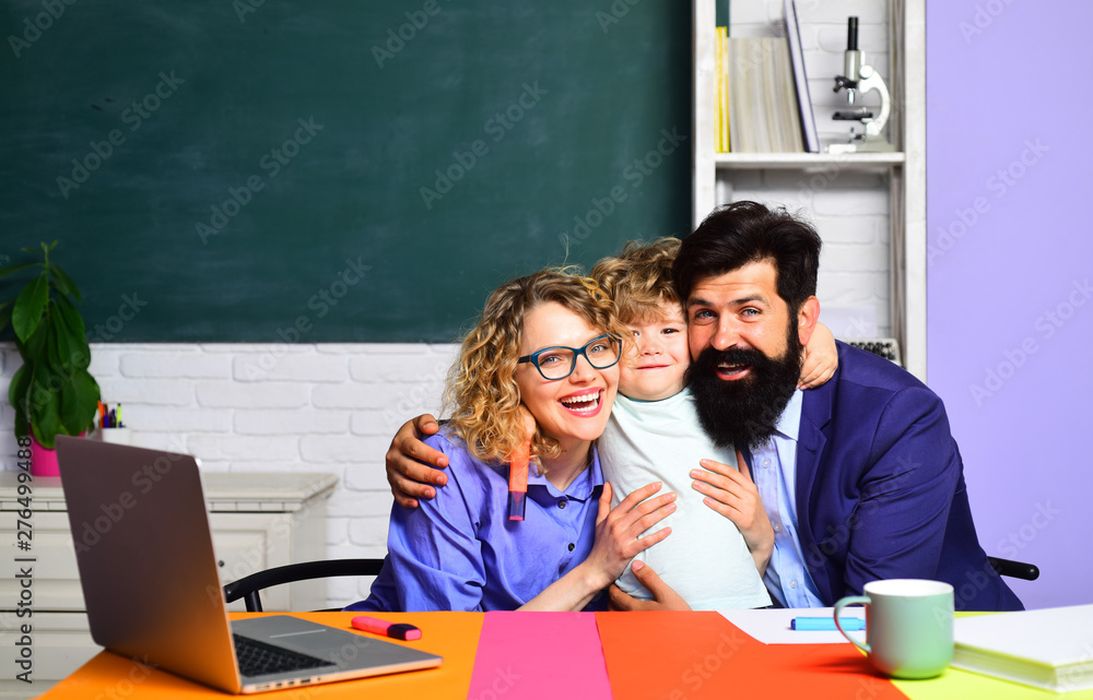 Little school boy in first grade. Family school partnerships examples ...