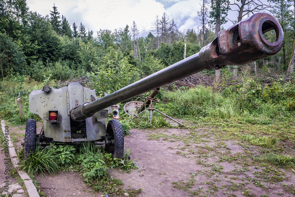 D44 field gun in Mamerki (Maurewald) - Nazi bunker complex during WW2 ...
