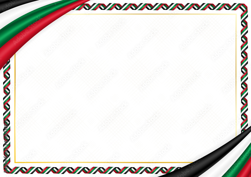 Border made with Palestine national colors Stock Vector | Adobe Stock